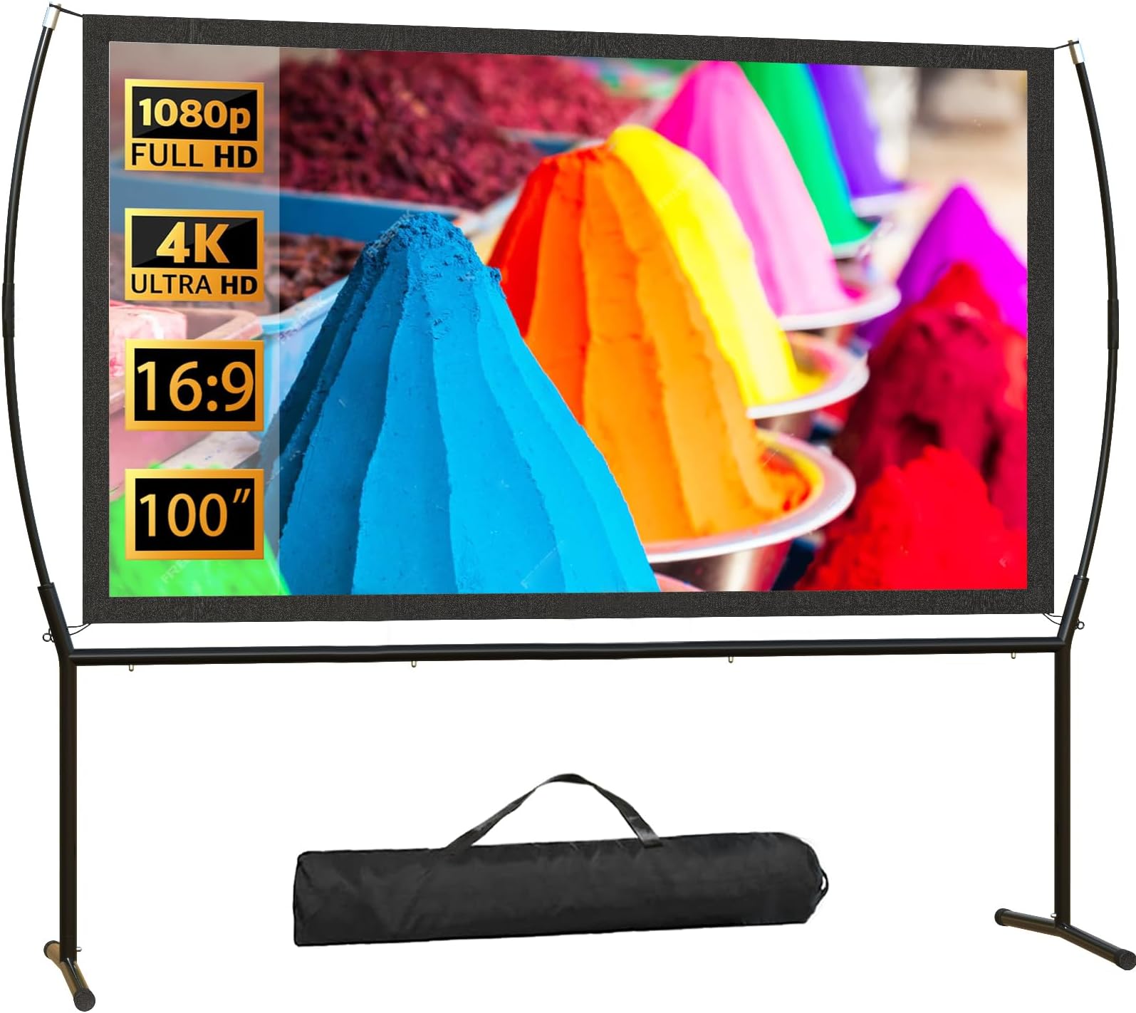 Amazon.com: JWSIT 200 inch Projector Screen with Stand,Upgraded 3 ...