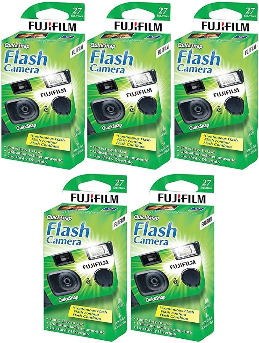 Amazon.com : Fujifilm QuickSnap Flash 400 Disposable 35mm Camera (5 ...