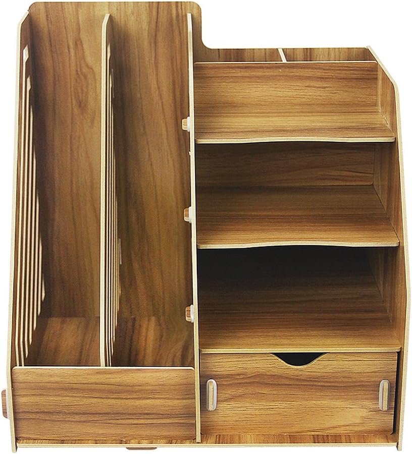 Desk / Table Organiser Storage Shelf Wooden Desk Organiser Box For ...