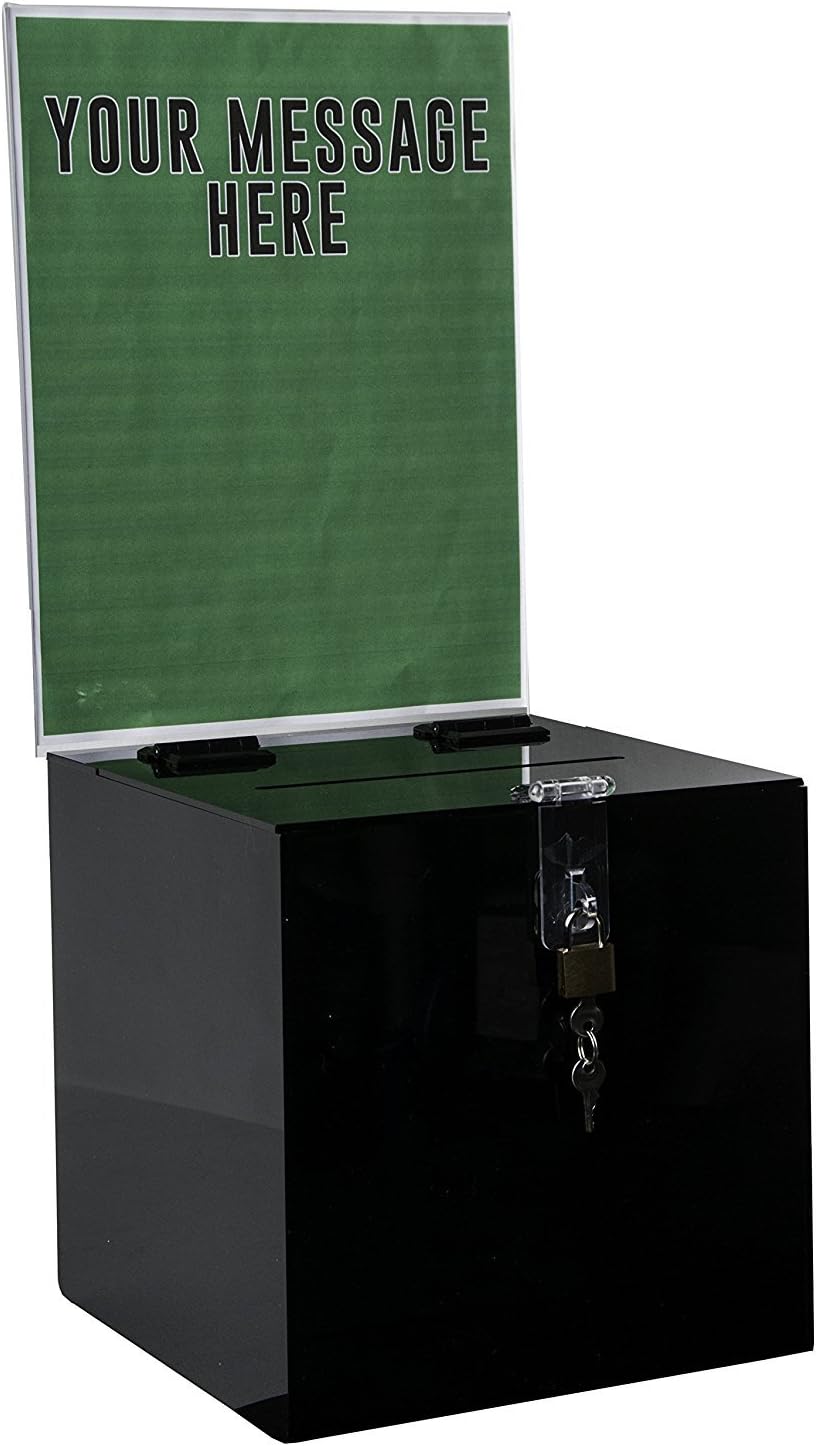 Amazon.com : Clear-Ad - Acrylic Donation, Ballot, Raffle or Suggestion ...