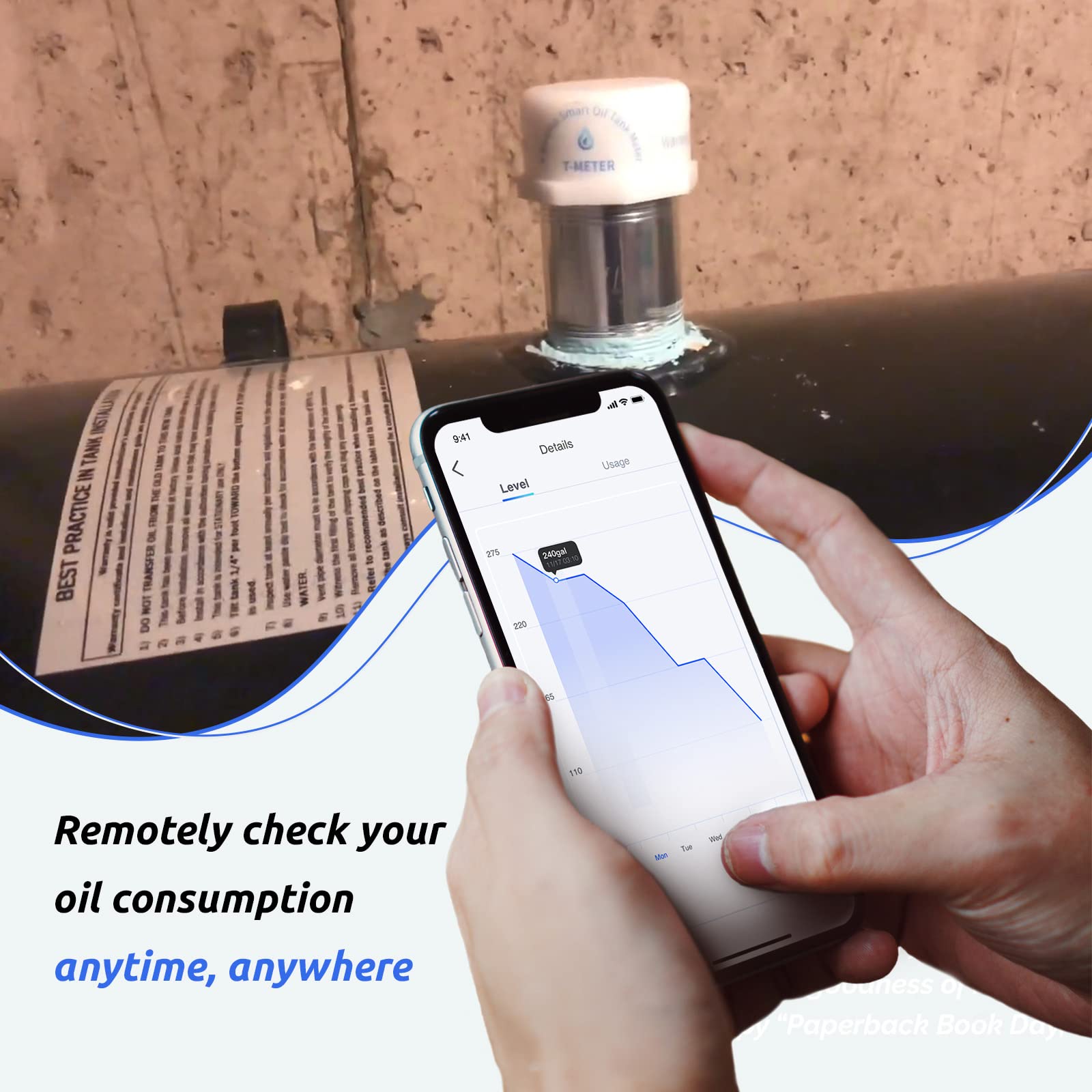 Snapklik.com : Smart Heating Oil Tank Gauge, WiFi Oil Meter(Connect Via ...