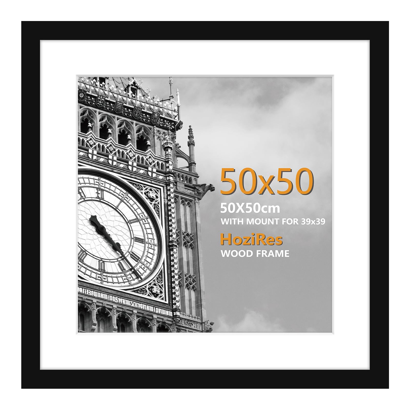 HoziRes 50x50cm Frame Square Picture Frames, Wooden Picture Frames with ...