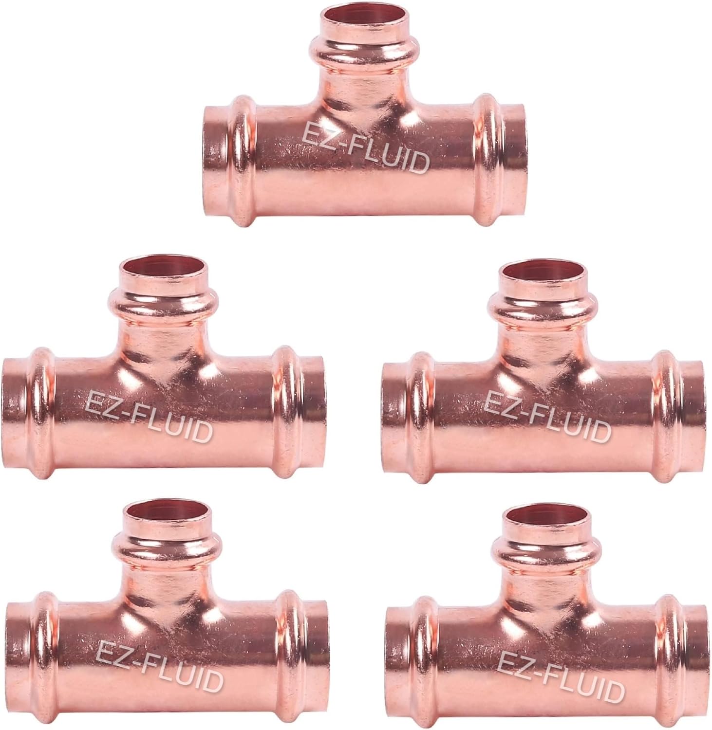 Amazon.com: (1-pc) EZ-FLUID 1" X 1" X 1/2" Heavy Duty Copper Press ...