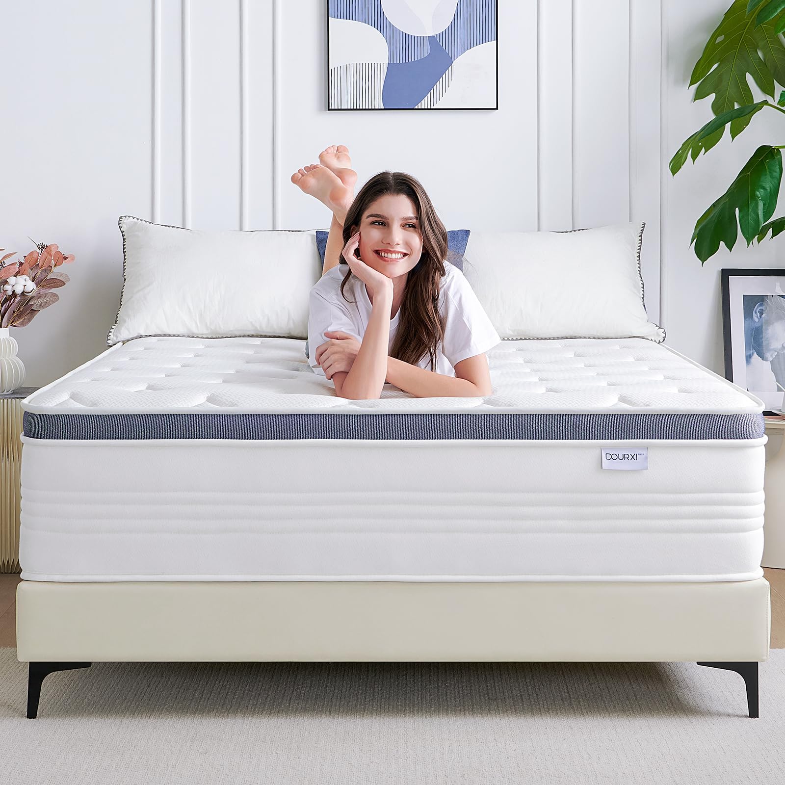 Amazon.com: Dourxi Queen Size Mattresses, 14 Inch Queen Size Mattress ...