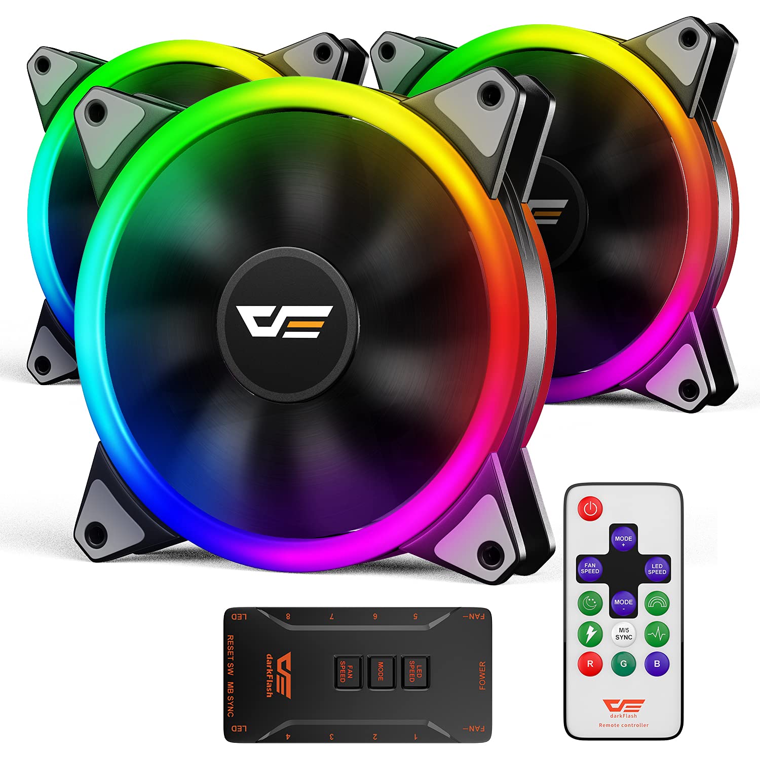 Buy Darkflash Dr12 Pro 120mm RGB Fan Addressable ARGB Fan Compatible