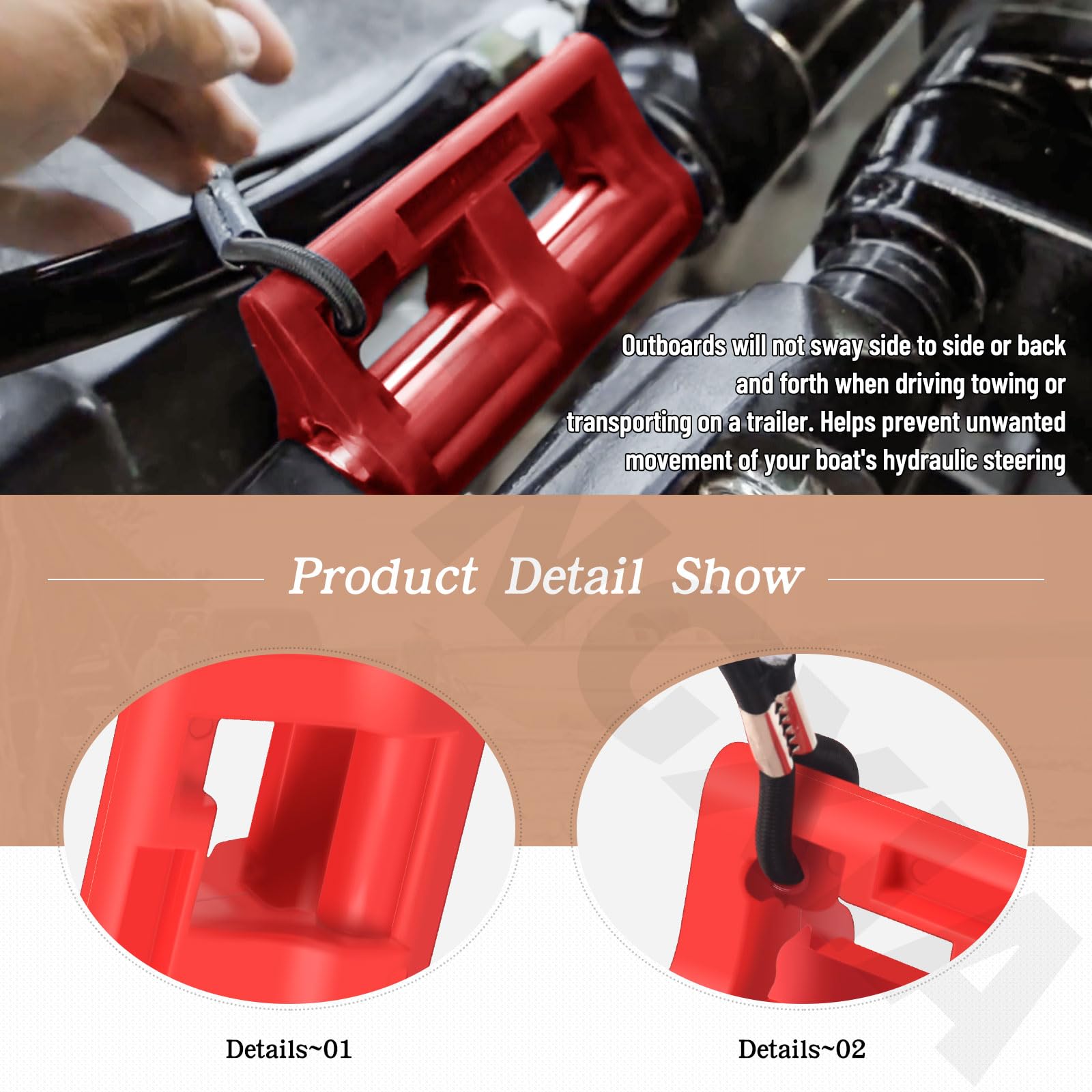 Snapklik.com : 4" Steer Stop Outboard Hydraulic Steering Lock ...