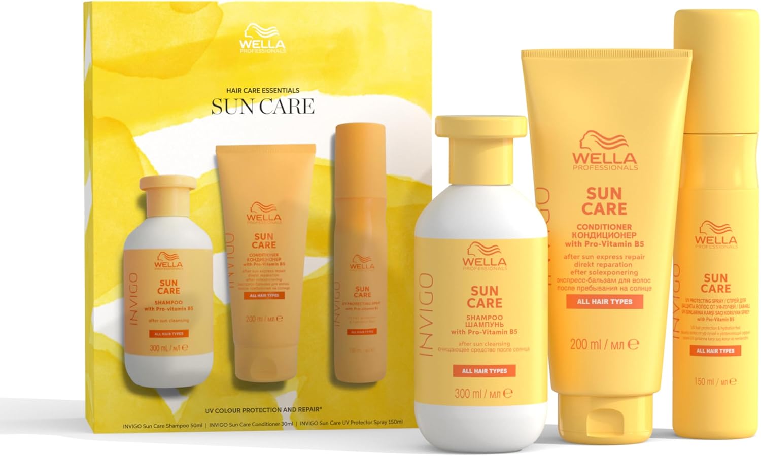 Wella Professionals Sun Care Set | Includes Shampoo, Conditioner and UV ...