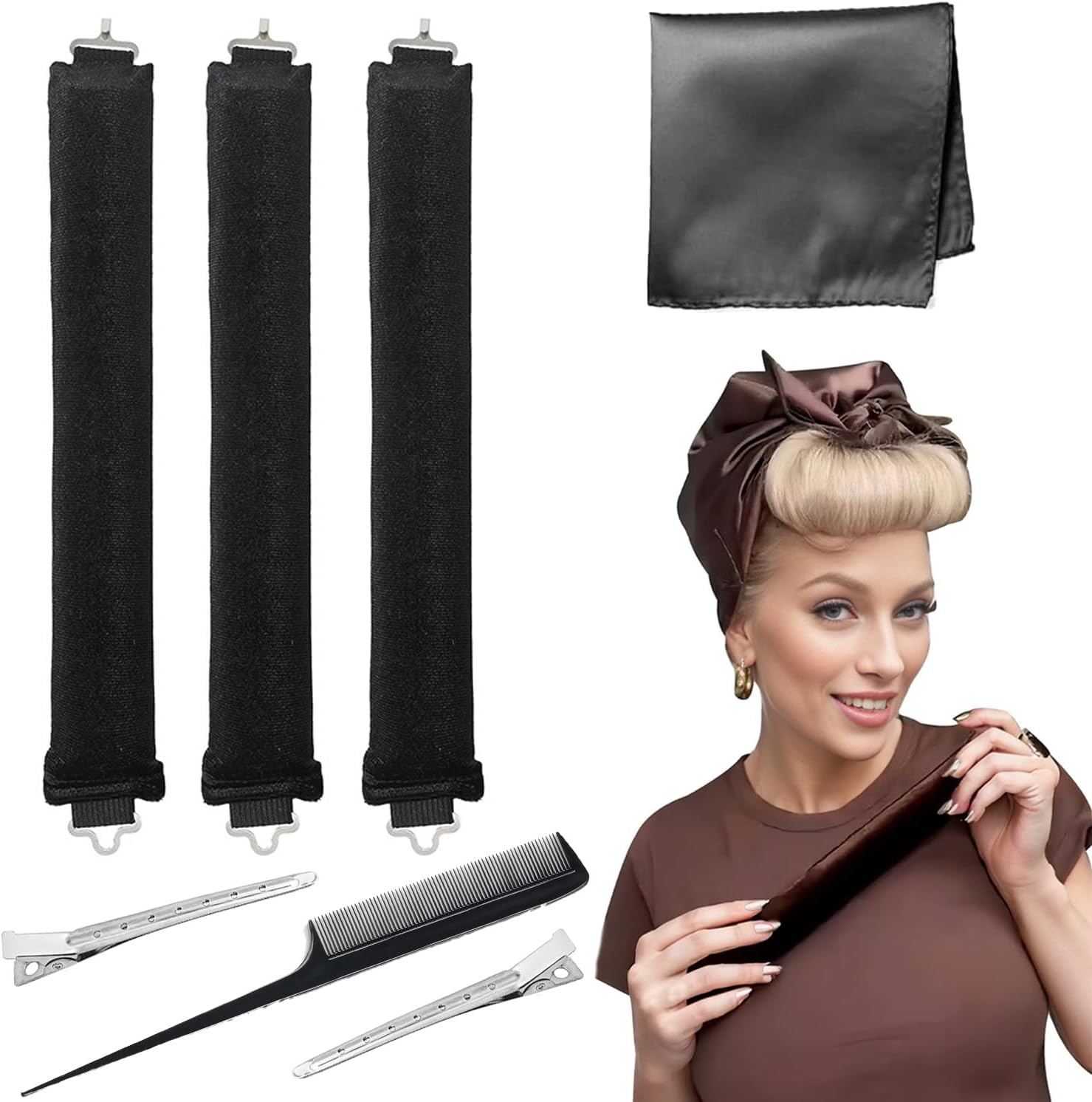 Amazon.com : YANIBEST Heatless Hair Curler, Heatless Curls Overnight ...