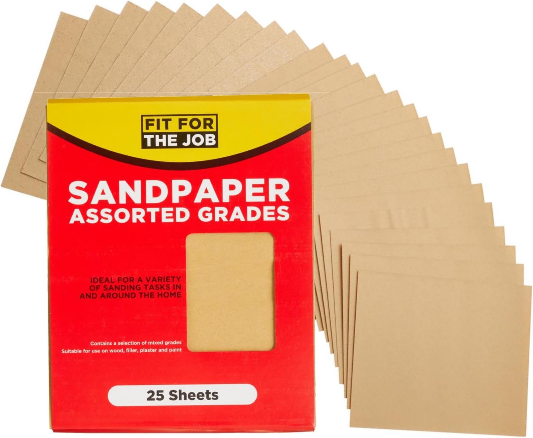 Fit For The Job 10 Large A4 Size Sheets Medium Grade Sandpaper for ...