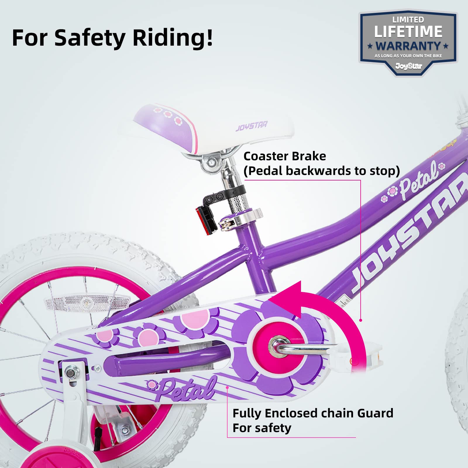 JOYSTAR 14 inch Girls Bike for 3 4 5 Years Kids and Toddler Girl Bike ...