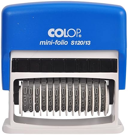 Colop S120/13 Mini Folio Self Inking Stamp 13 Digit Numbering Stamp ...