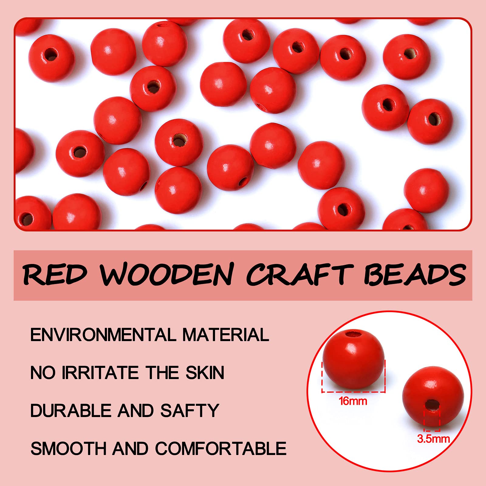 Wood Beads Garland OLYCRAFT 150pcs Natural Wood Beads Cone Unfinished ...