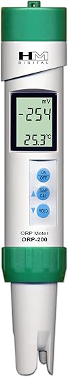 HM Digital ORP-200 Waterproof ORP Meter, -999 to +1000 mV ORP Range, 1 ...