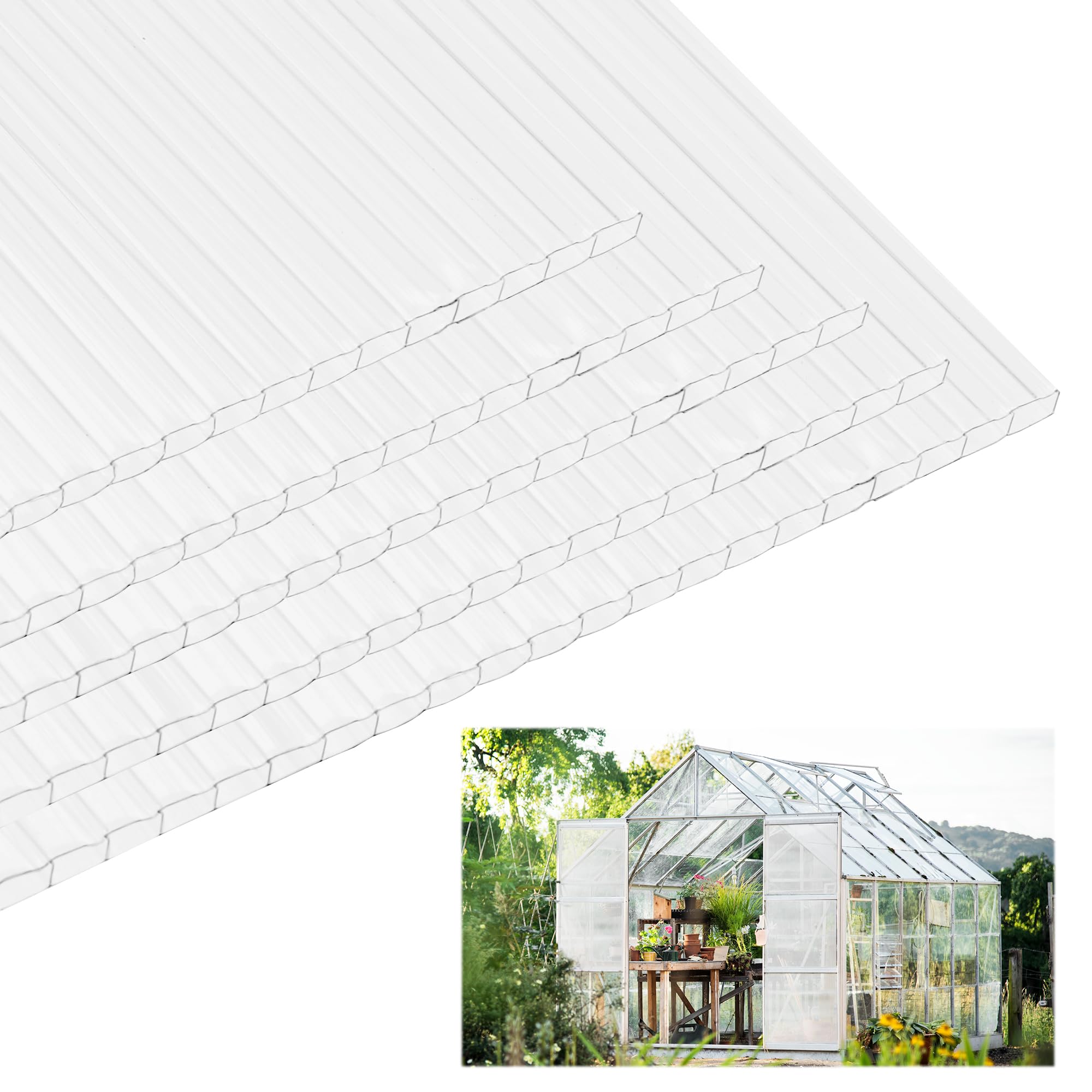 Polycarbonate Greenhouse Kit 20-Pack 2' X 4' Polycarbonate Greenhouse ...