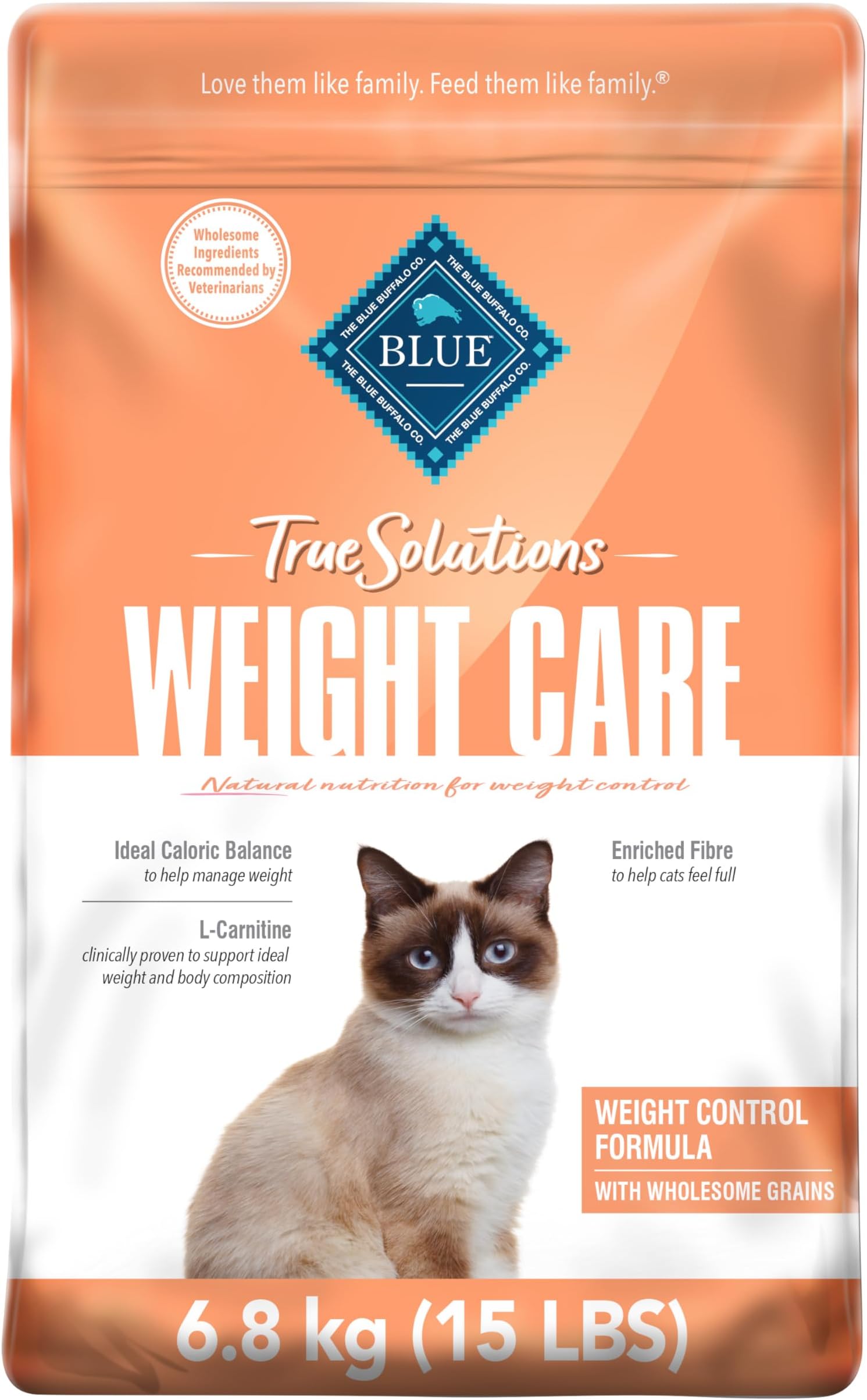 Blue Buffalo True Solutions Natural Weight Care Adult Dry Cat Food 15 ...