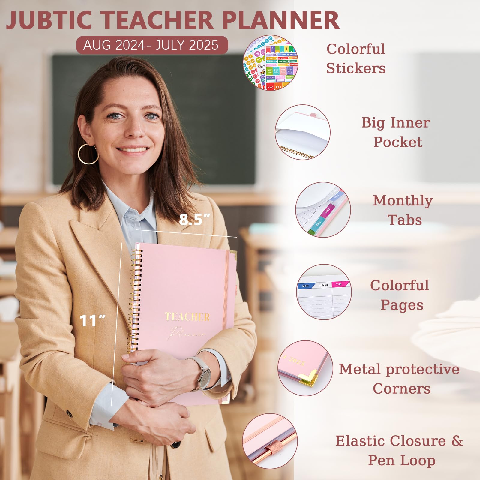 Snapklik.com : JUBTIC Teacher Planner 2024-2025 Academic Year, Aug 2024 ...