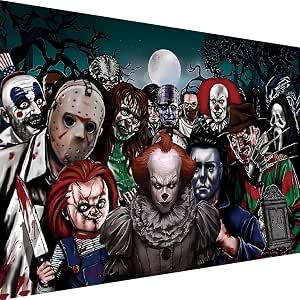 Amazon.com: Large Horror Diamond Art Kits for Adults, Halloween 5D DIY ...