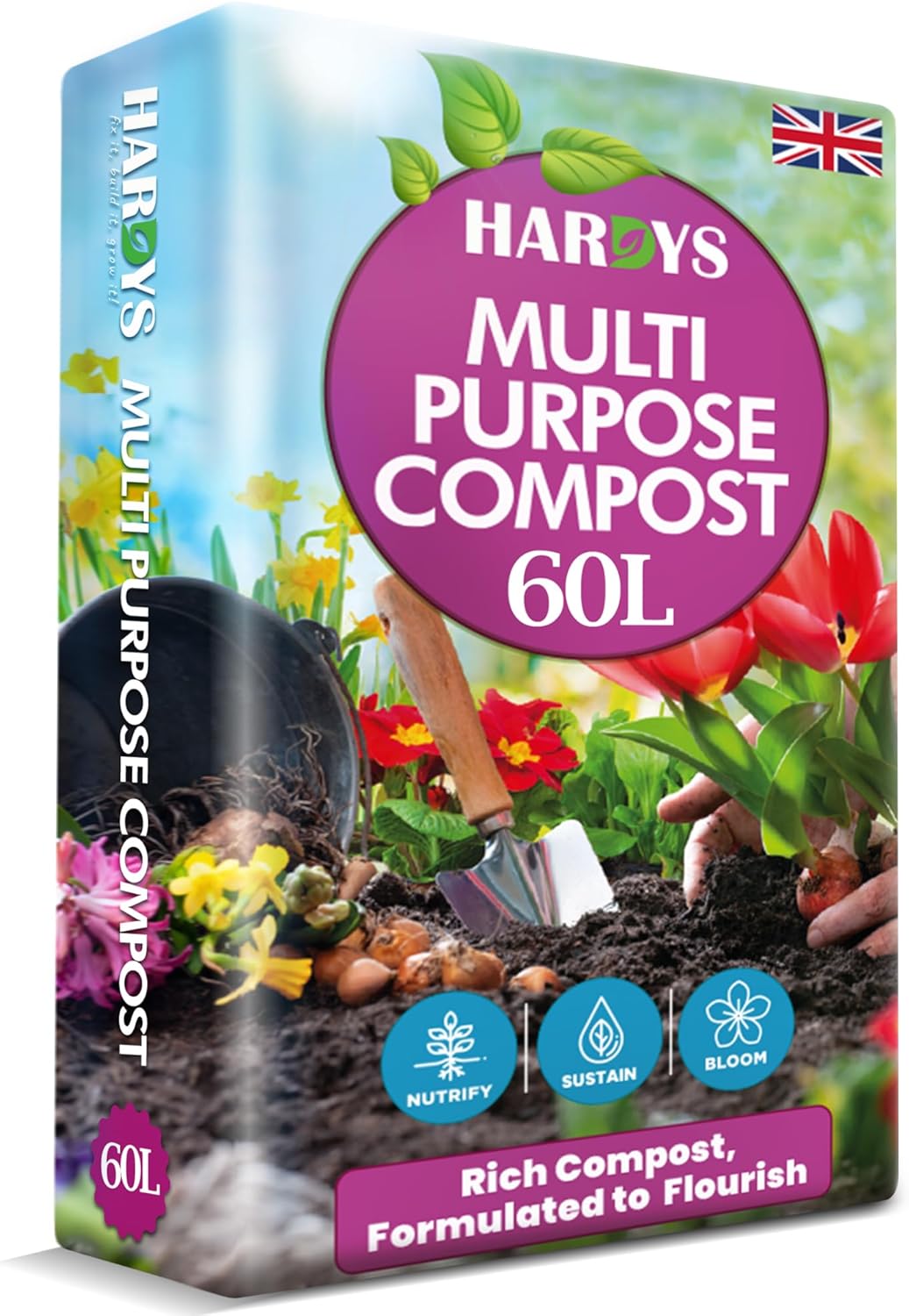 Hardys 60L Multi Purpose Compost - Potting & Seed Compost for Outdoor ...
