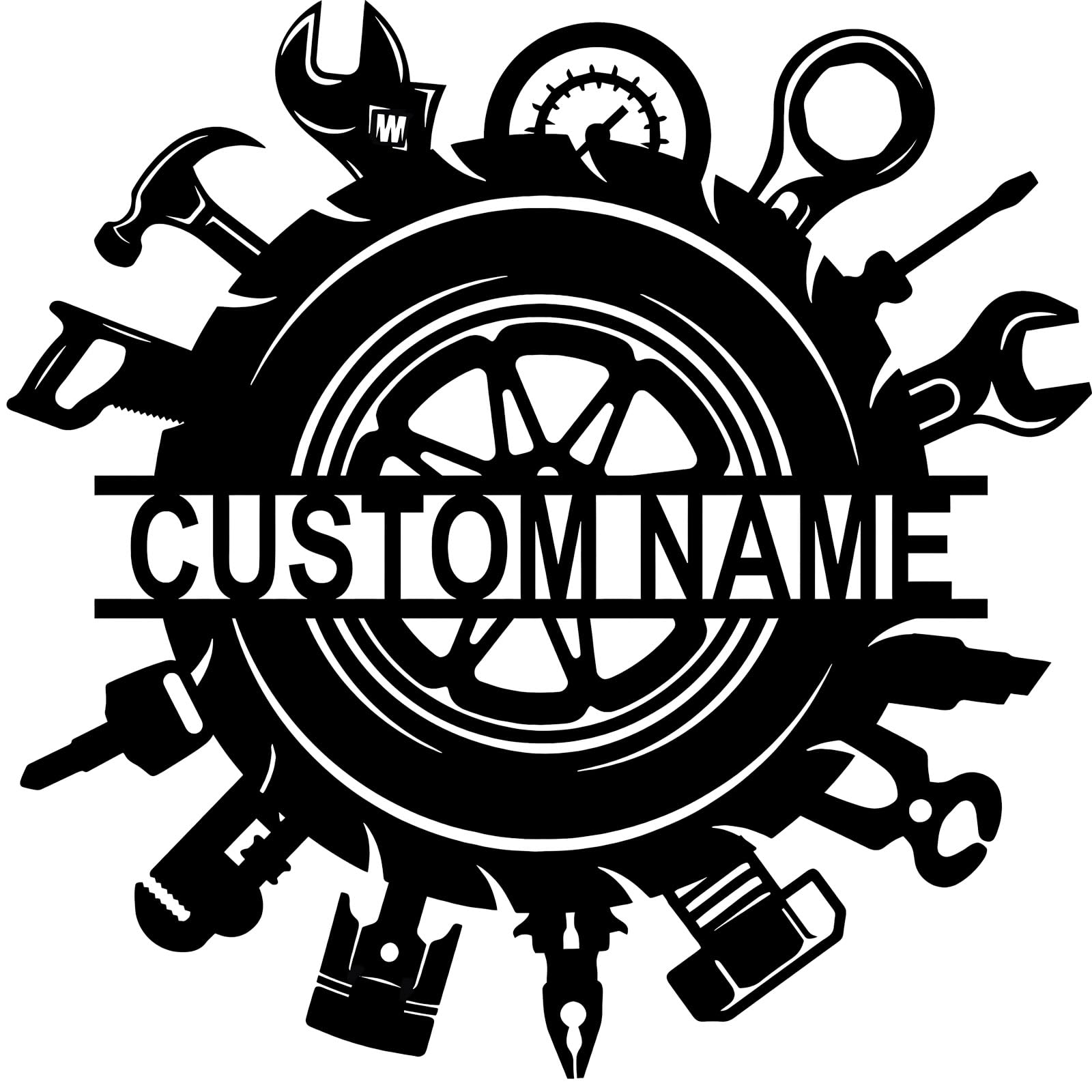 Amazon.com : Custom Metal Garage Sign, Personalized Metal Wrench ...