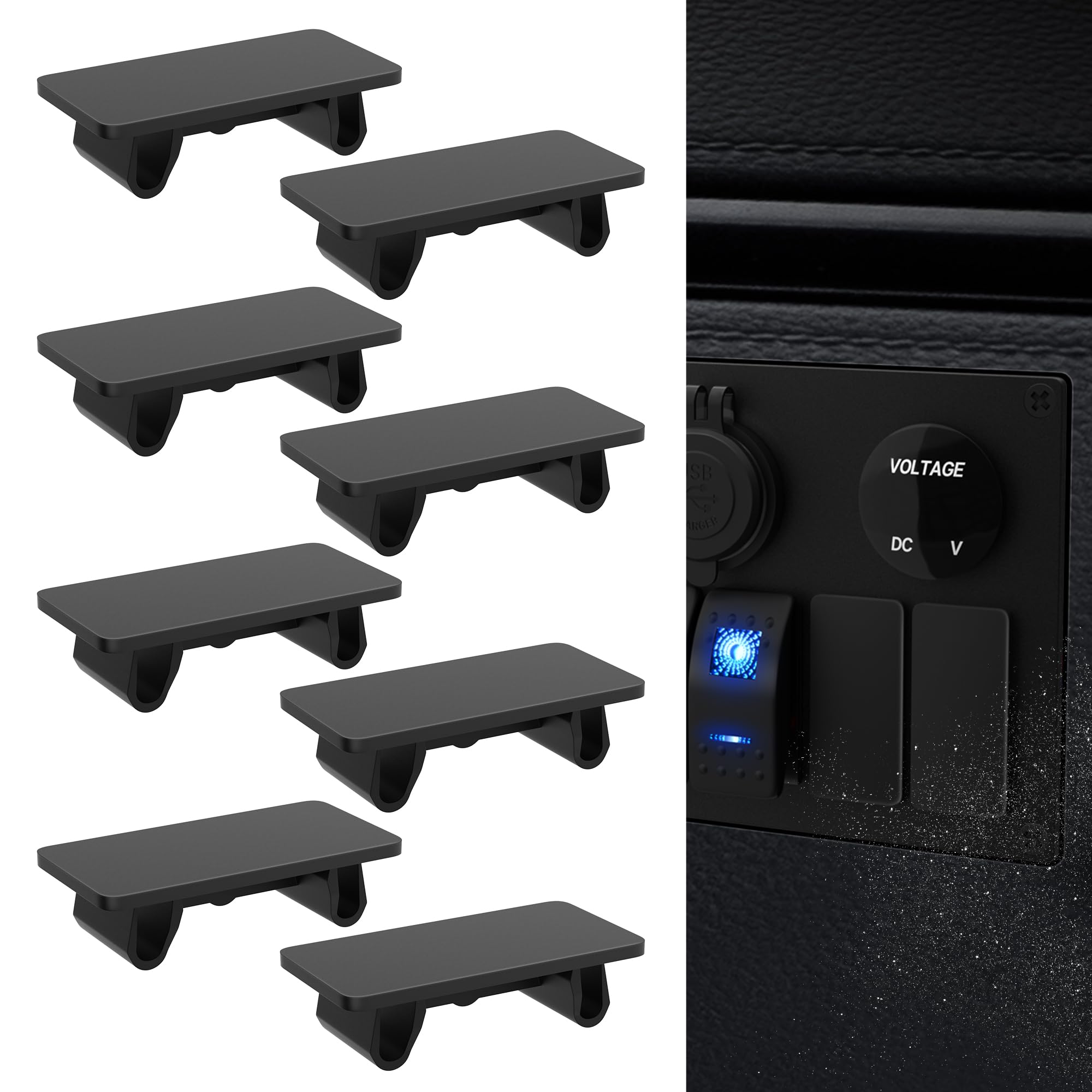 Snapklik.com : DaierTek Rocker Switch Cover Black Standard Marine ...