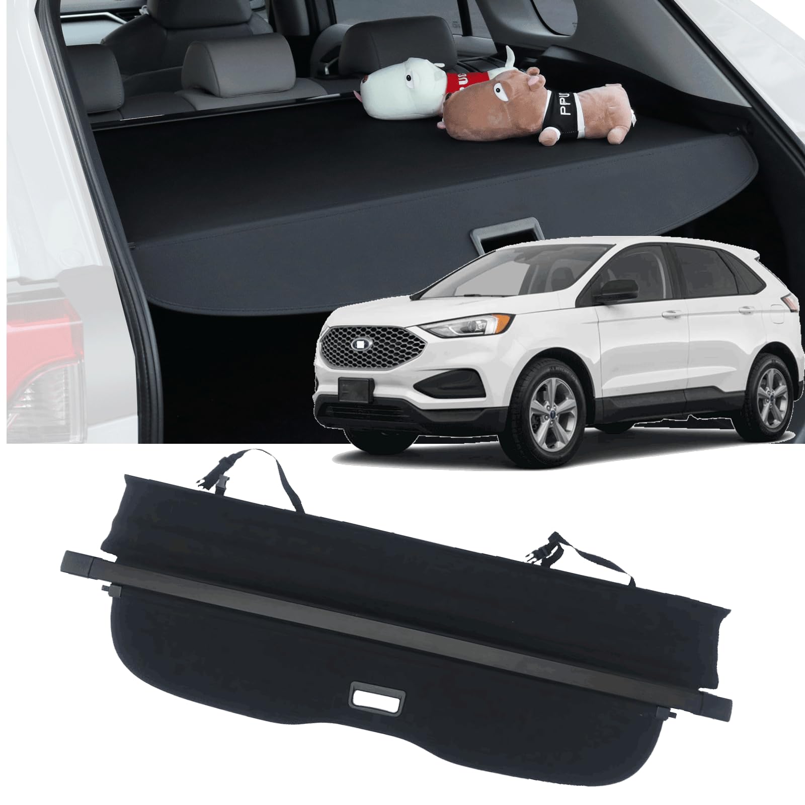 Ford Edge Cargo Shade Installation 2015 2024 Ford Edge Rear Cargo Net