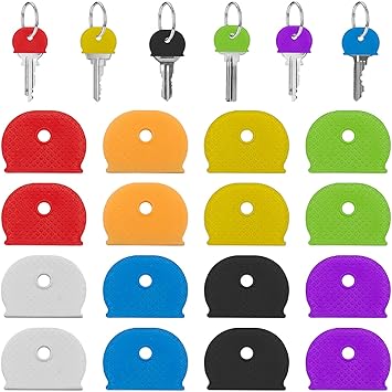 Amazon.com: 16pcs Key Cap Tags,8 Assorted Colors Key Identifier Tag ...