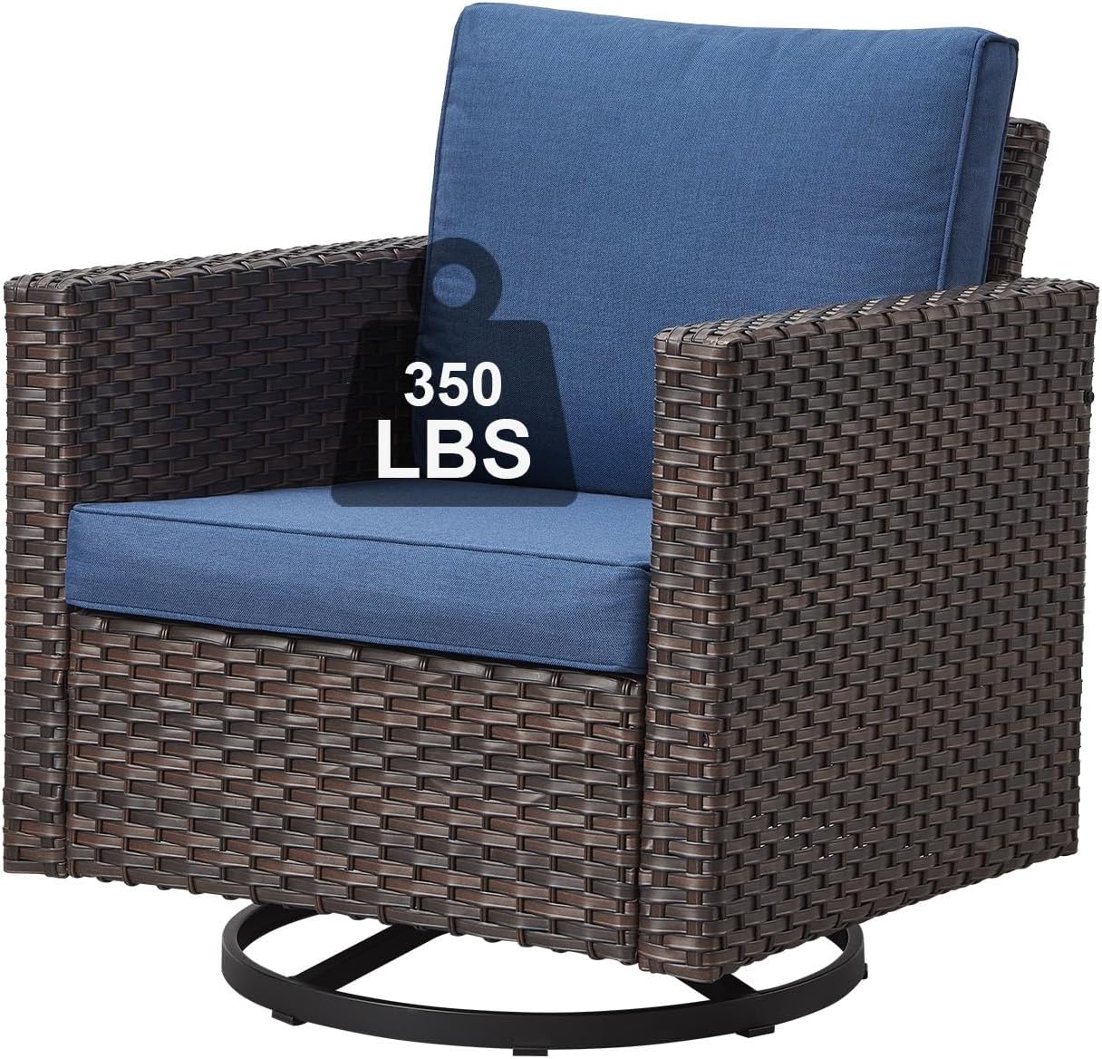 Amazon.com : Artfurniz Patio Chair Wicker Swivel Rocker - Oversize ...