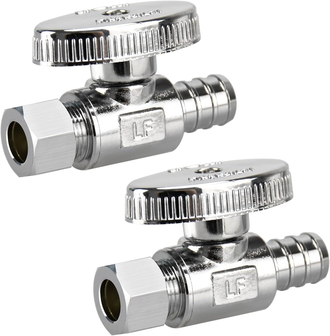 2/4/10/20 Pack Stop Valves, 1/4 Turn Angle Stop/Straight Stop Valves 3 ...