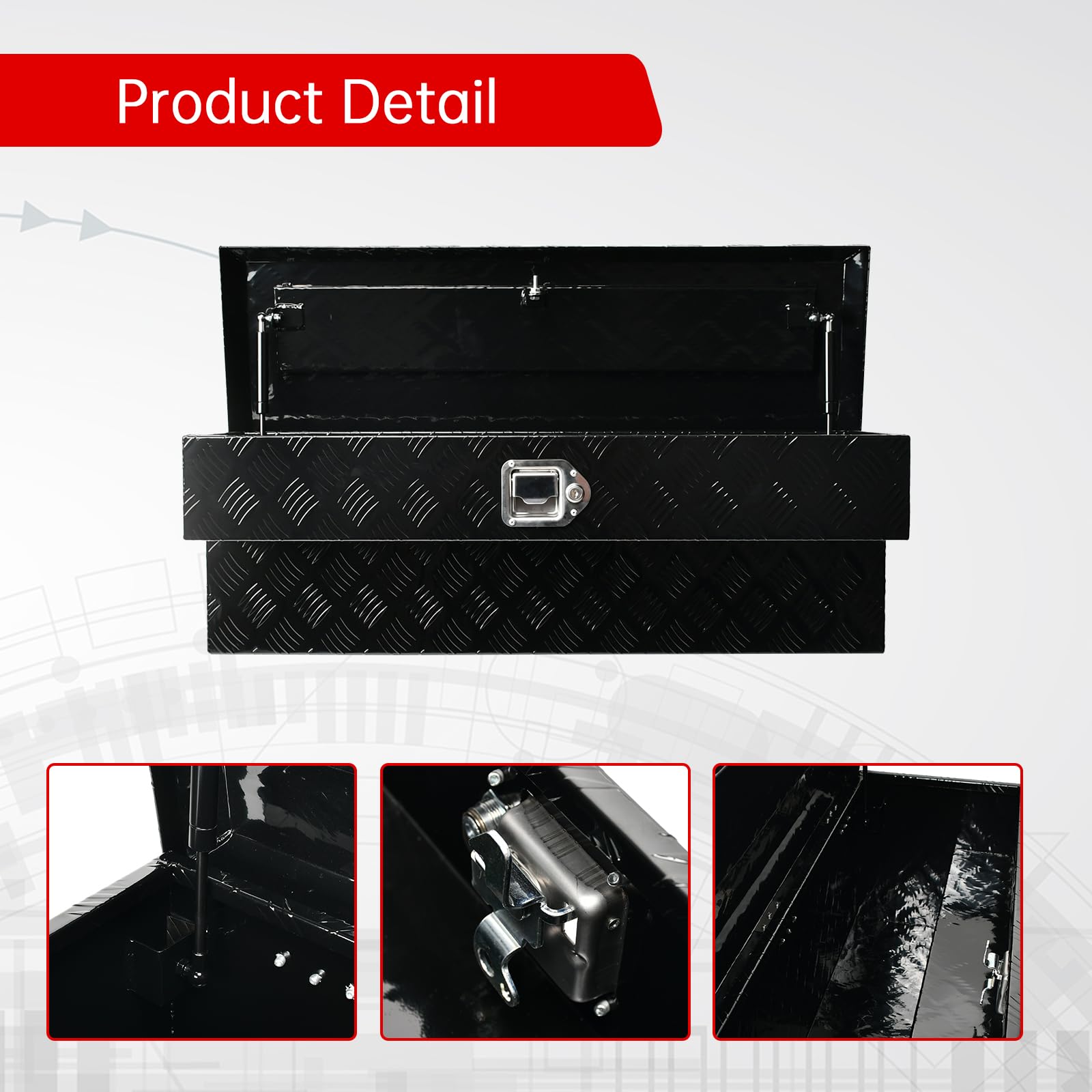 Snapklik.com : BIGREAT 36"X7"X12" Inch Black Aluminum Side Mount Truck ...