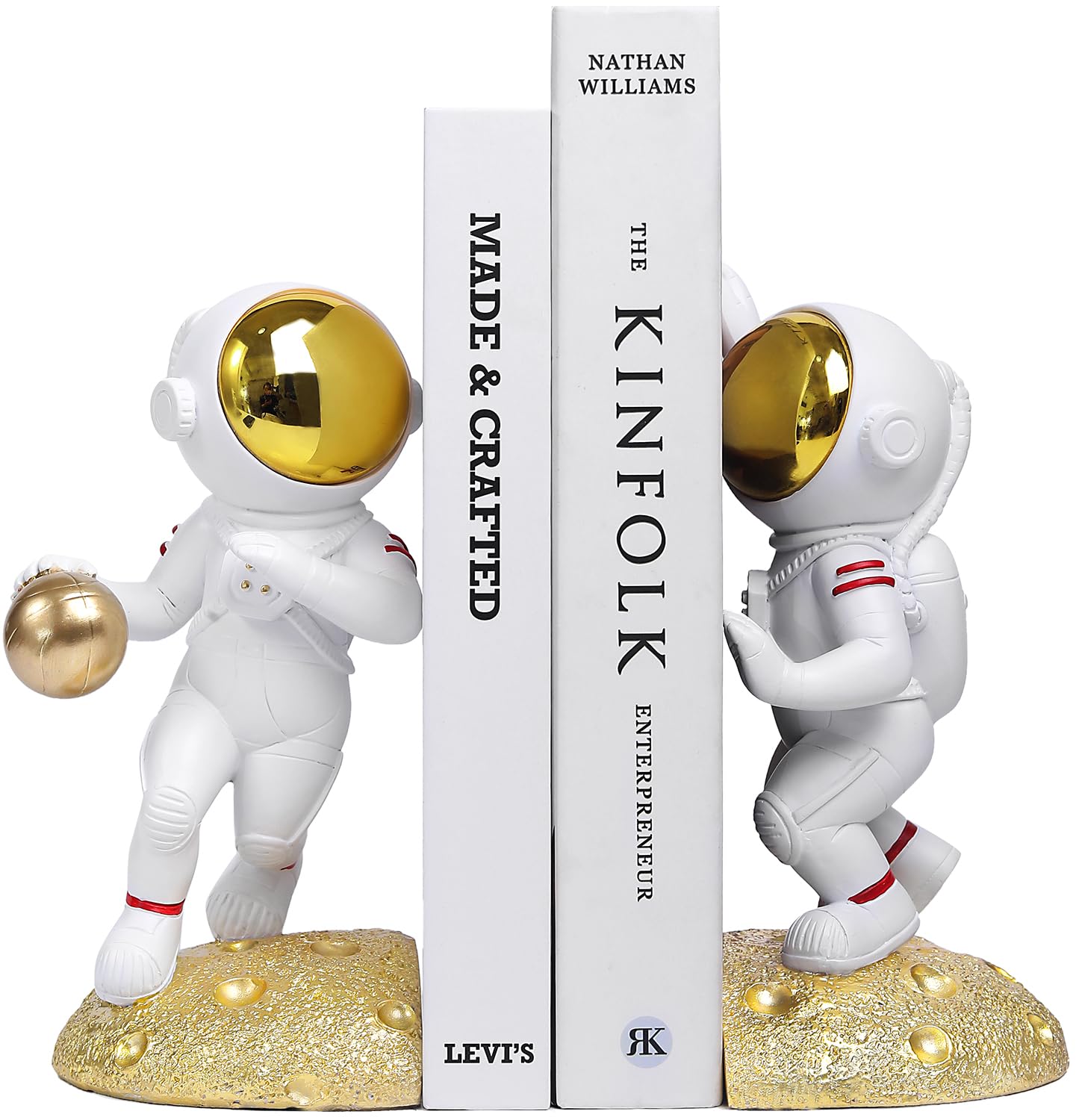 Amazon.com: Ureymx Astronaut Bookends, Space Theme Bookends for Shelves ...