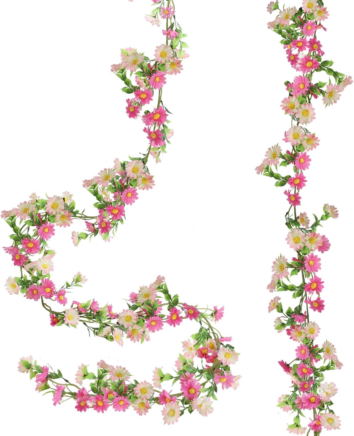 Amazon.com: HO2NLE 2 Pack Silk Flower Garland Artificial Sunflower ...