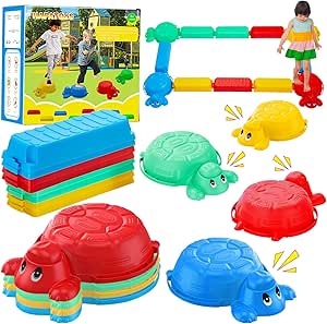 Amazon.com: Balance Beams Stepping Stones For Kids - 12 Piece Turtle ...