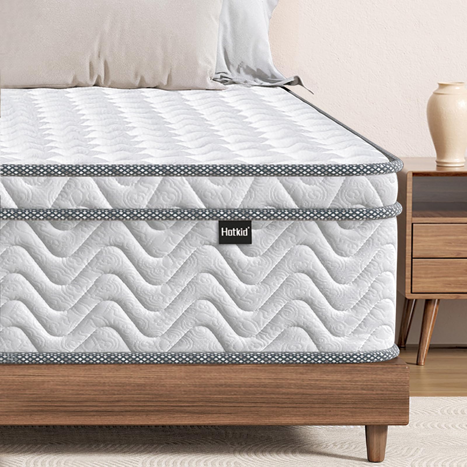 Amazon.com: Hotkid,Queen Mattres, 12 Inch Hybrid Queen Mattresses in a ...
