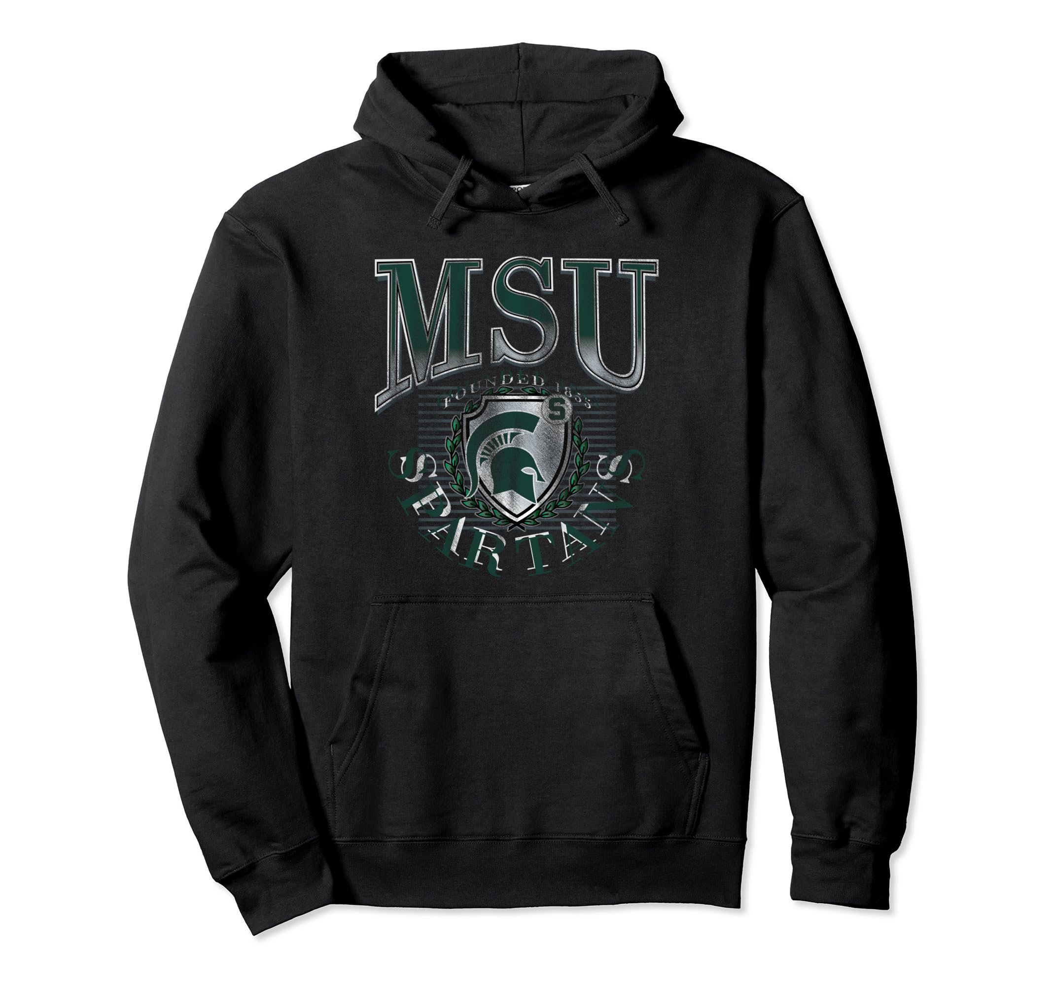 Amazon.com : Michigan State Spartans Vintage Emblem 90's Black Pullover ...