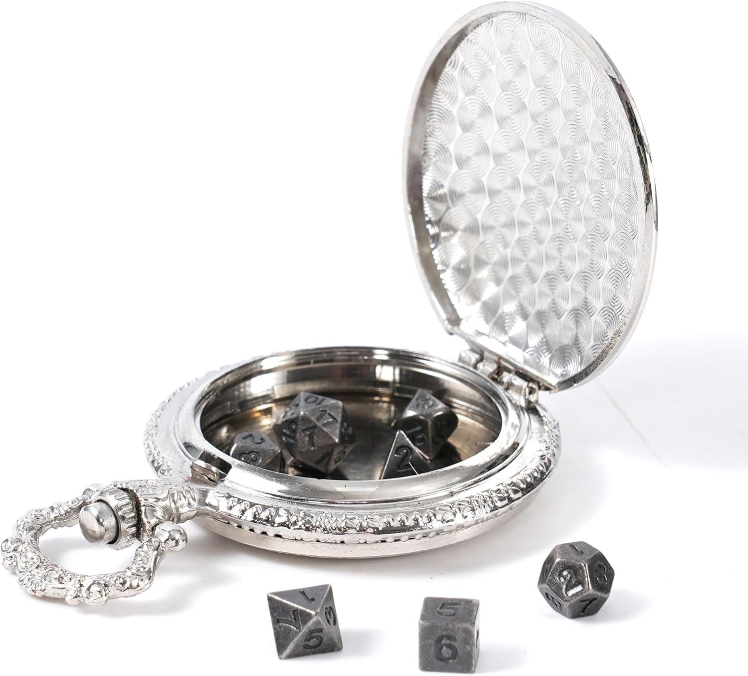 Amazon.com: Micro Metal Dice Set Mini Dice Pocket Watch Case ...