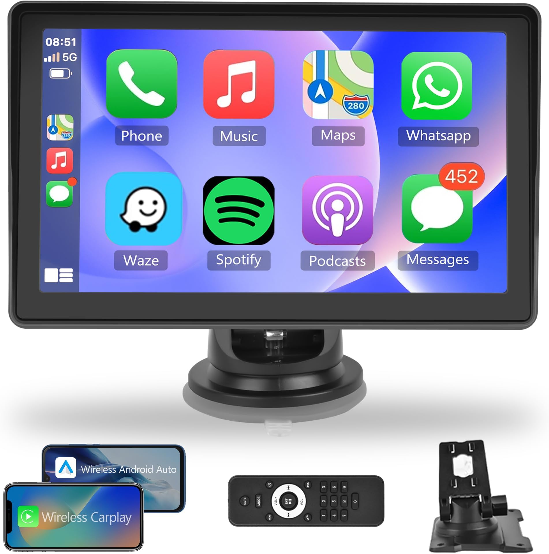 Kleva Range New 7" HD Touch Screen Portable Kleva SmartPlay Automatic ...