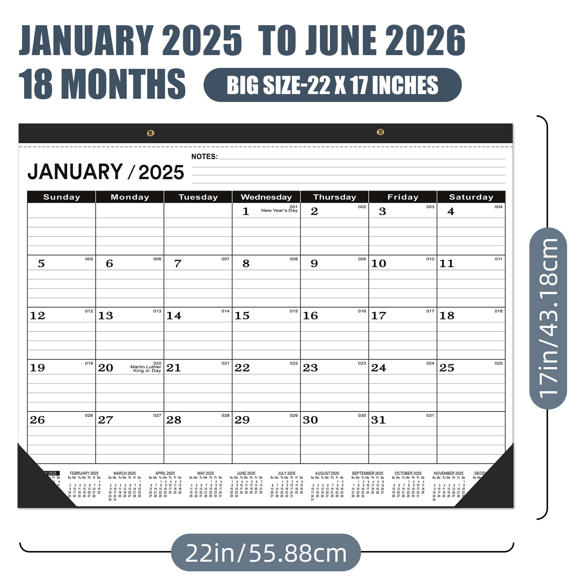 Snapklik.com : Desk Calendar 2025 Large 22 X17, Large Desk Calendar ...