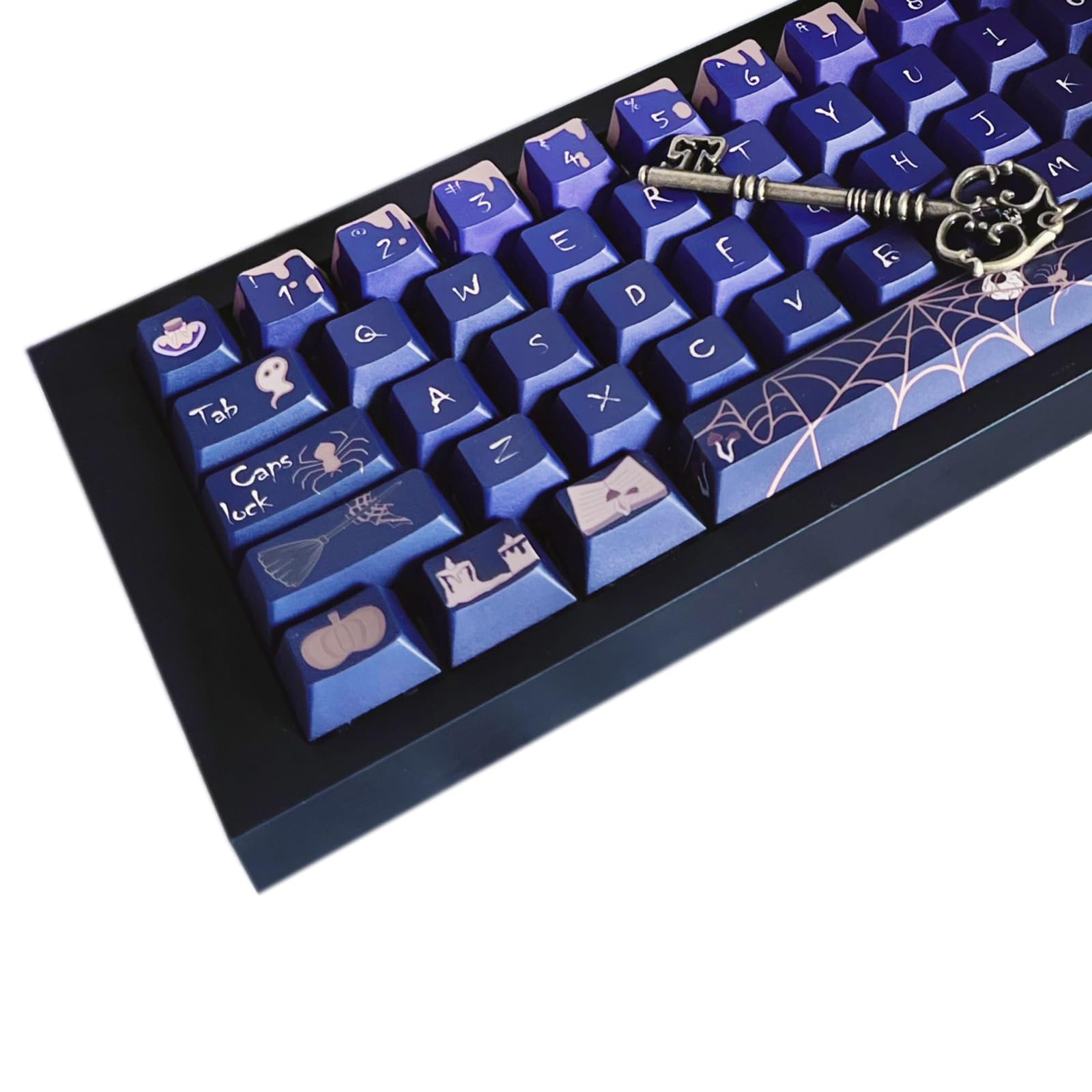 Amazon.com: DXKJYH Anime PBT Keycaps Witch Theme Purple & Black Cool ...