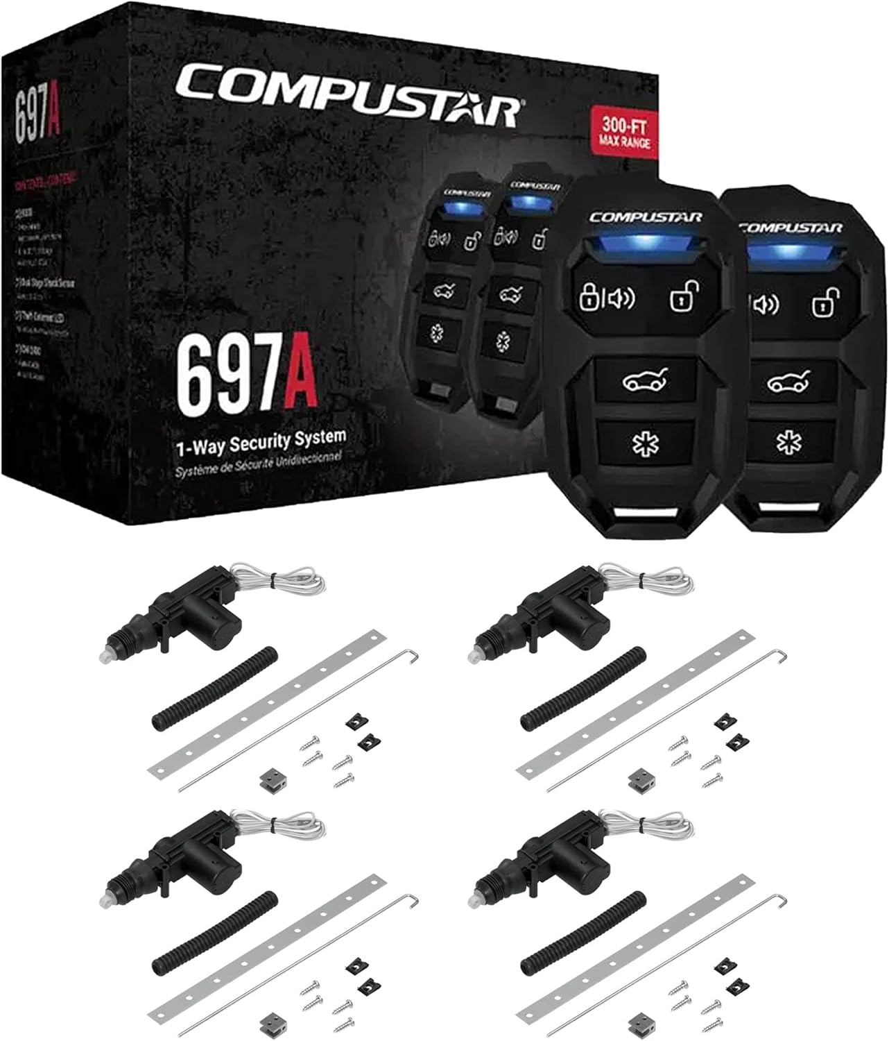 Amazon.com: Compustar CS697-A 1-Way 200' Alarm Keyless w/o Siren and ...