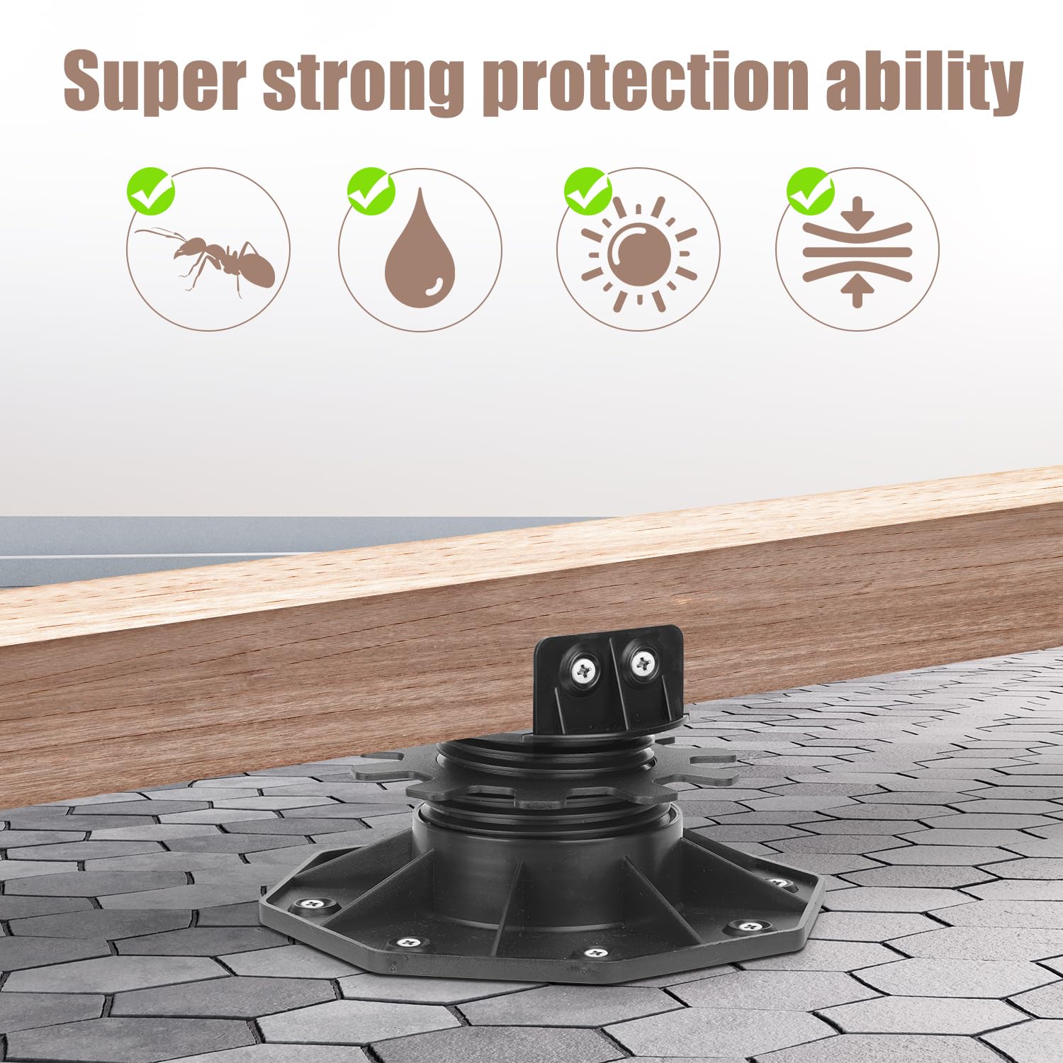Deck Board Spacers 10-Pack Adjustable Deck Pedestals - Heavy Duty ...