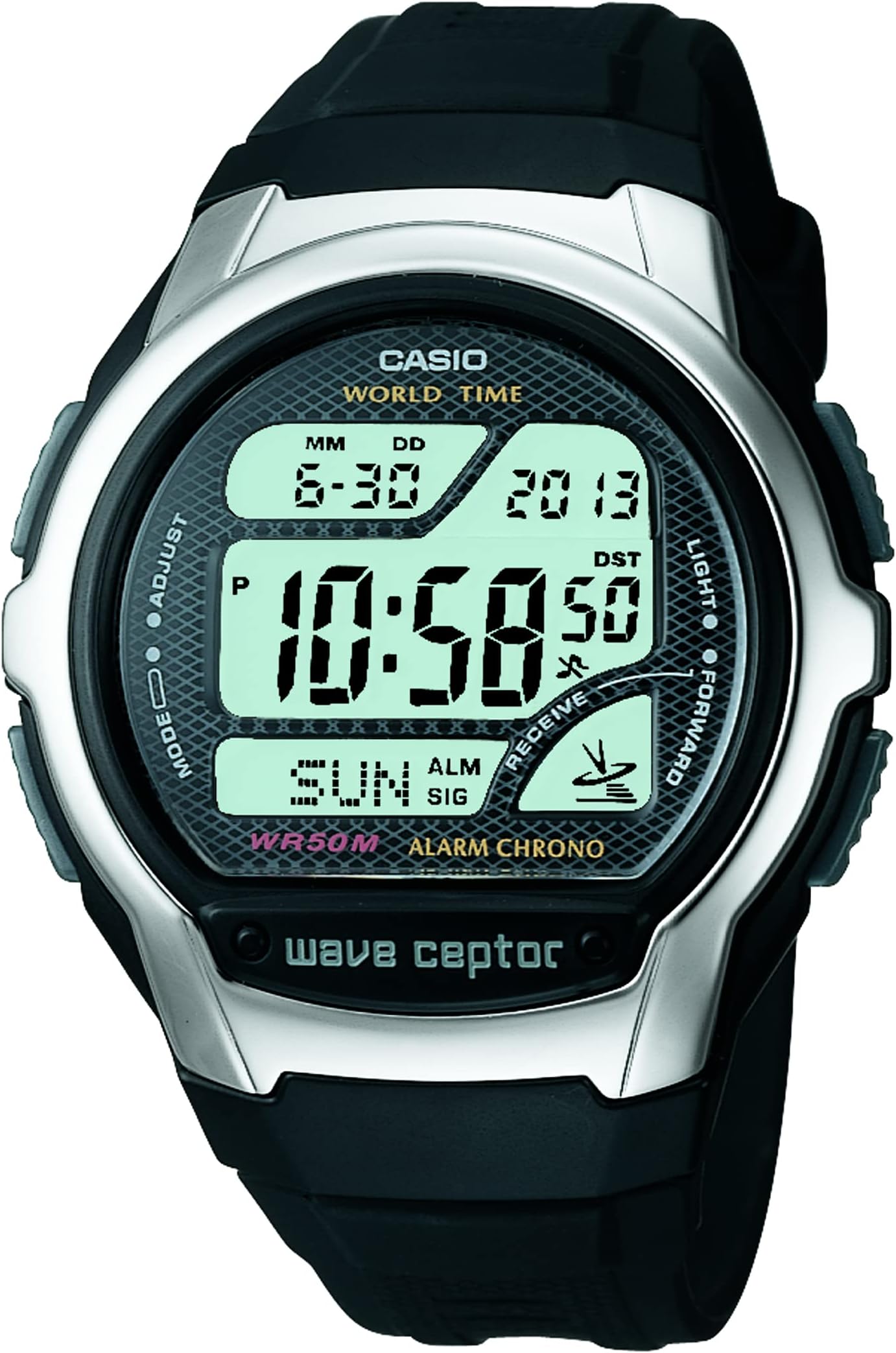 Casio Reloj digital de cuarzo para hombre con correa de acero ...