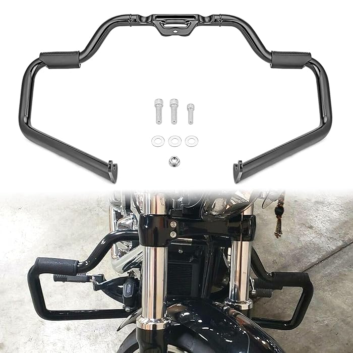 Buy Mofun Softail Engine Guard Frame Highway Crash Bar Compatible with ...
