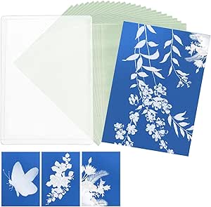 24pcs Sun Print Paper Kit, A4 Cyanotype & Folder High Sensitive Sun ...