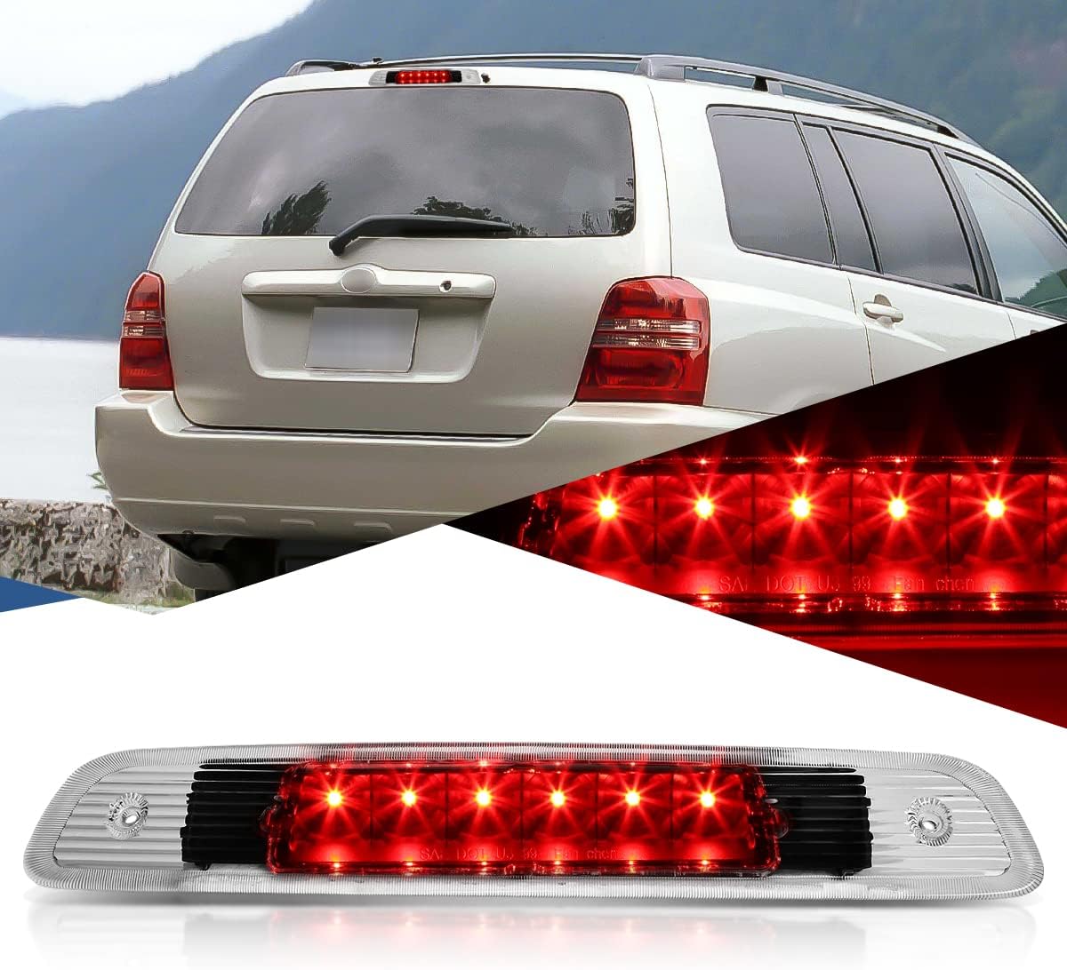 Amazon.com: Auto Dynasty Rear High Mount Black Housing LED 3rd Third ...