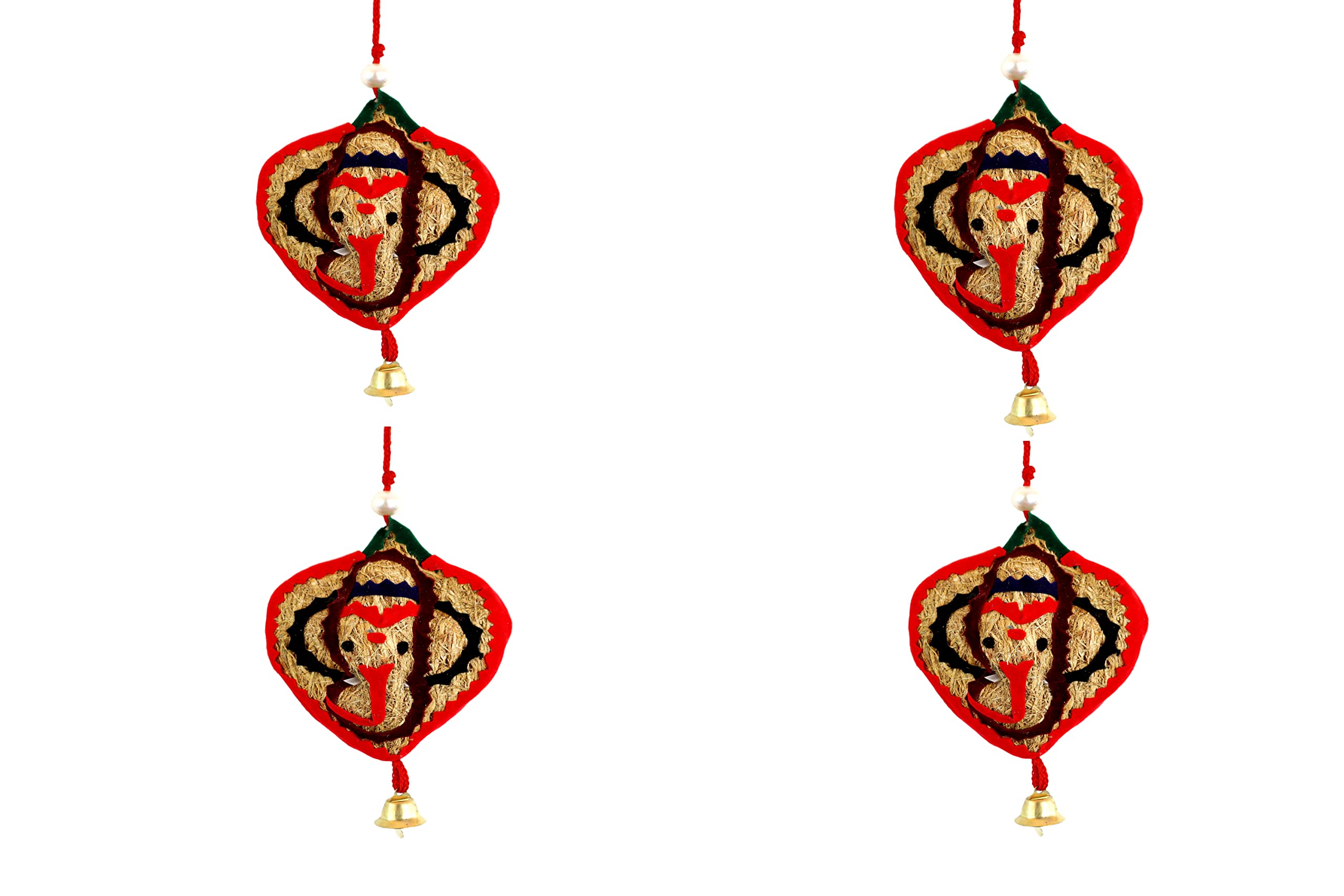Usira Vetiver Leafe Hanging Ganesha Ji Pack Of 4 Ganpati | Desertcart INDIA