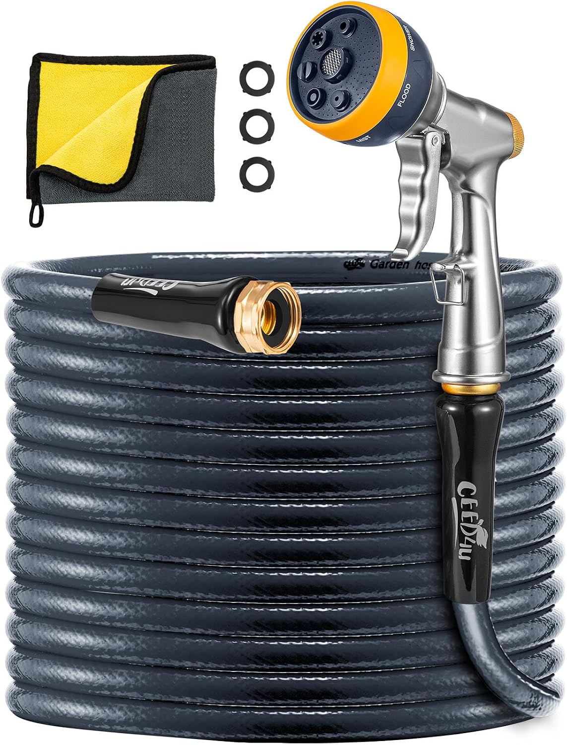 Amazon.com : CEED4U Garden Hose 1/2 in. x 75ft. Lightweight PVC Water ...