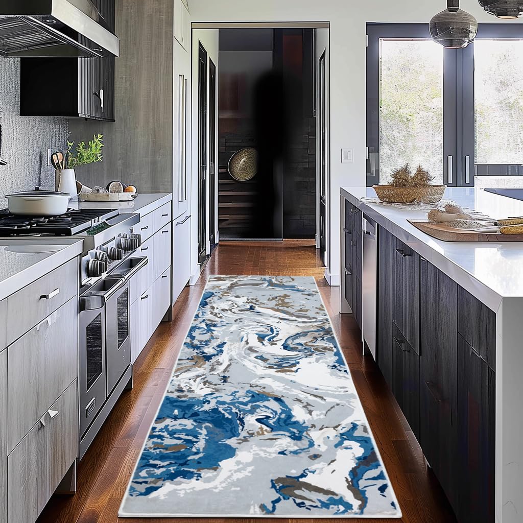 Washable Runner Rug 2x7 Non Slip Ultra Soft Low Pile Lightweight ...