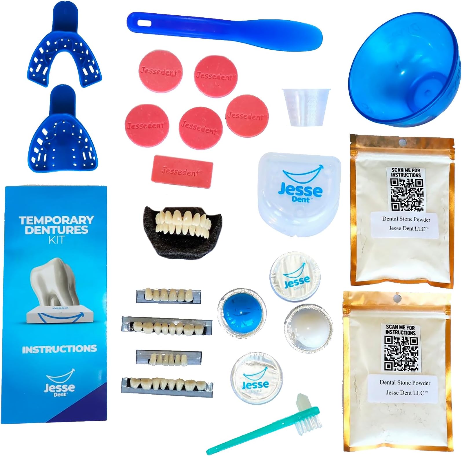 Amazon.com: Jesse Dent - DIY Dentures, Customizable Kit with 12 Pieces ...
