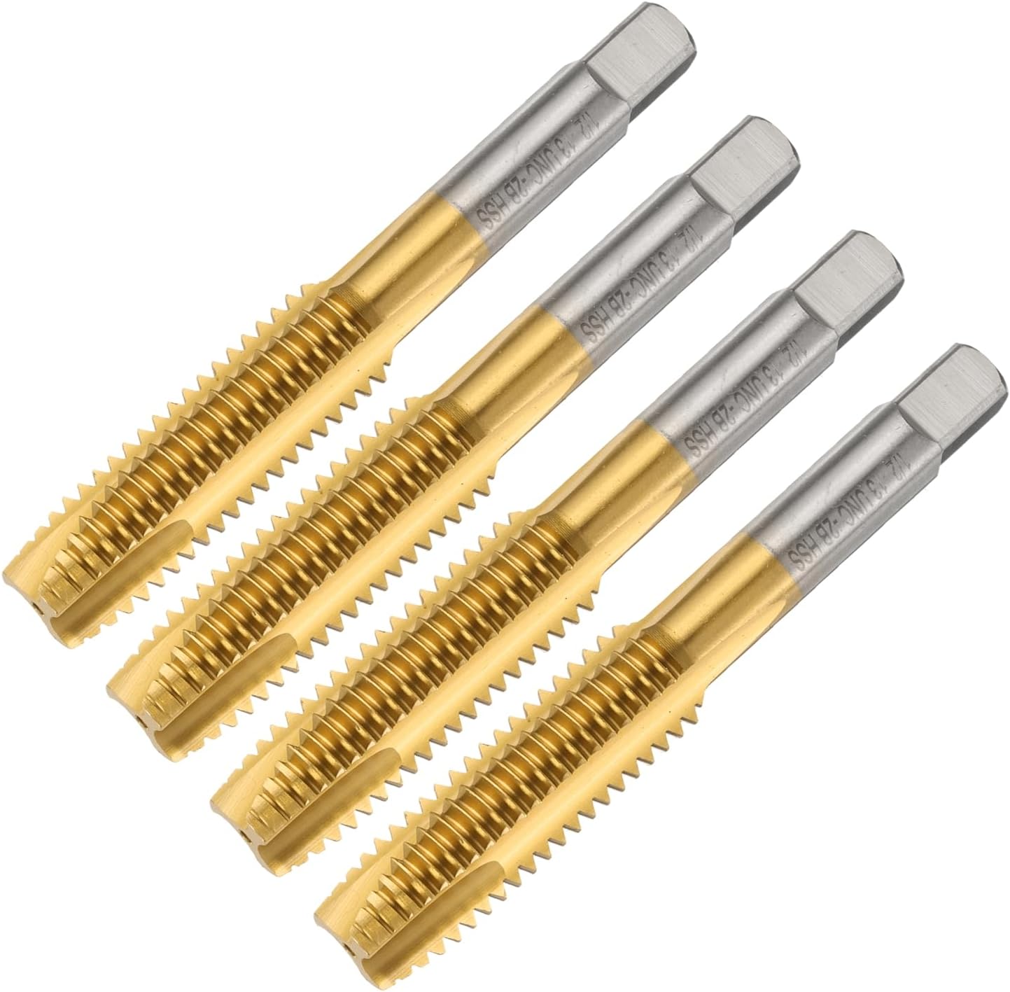 Amazon.com: uxcell 4pcs 1/2-13 UNC B2 Spiral Point Thread Tap, Screw ...