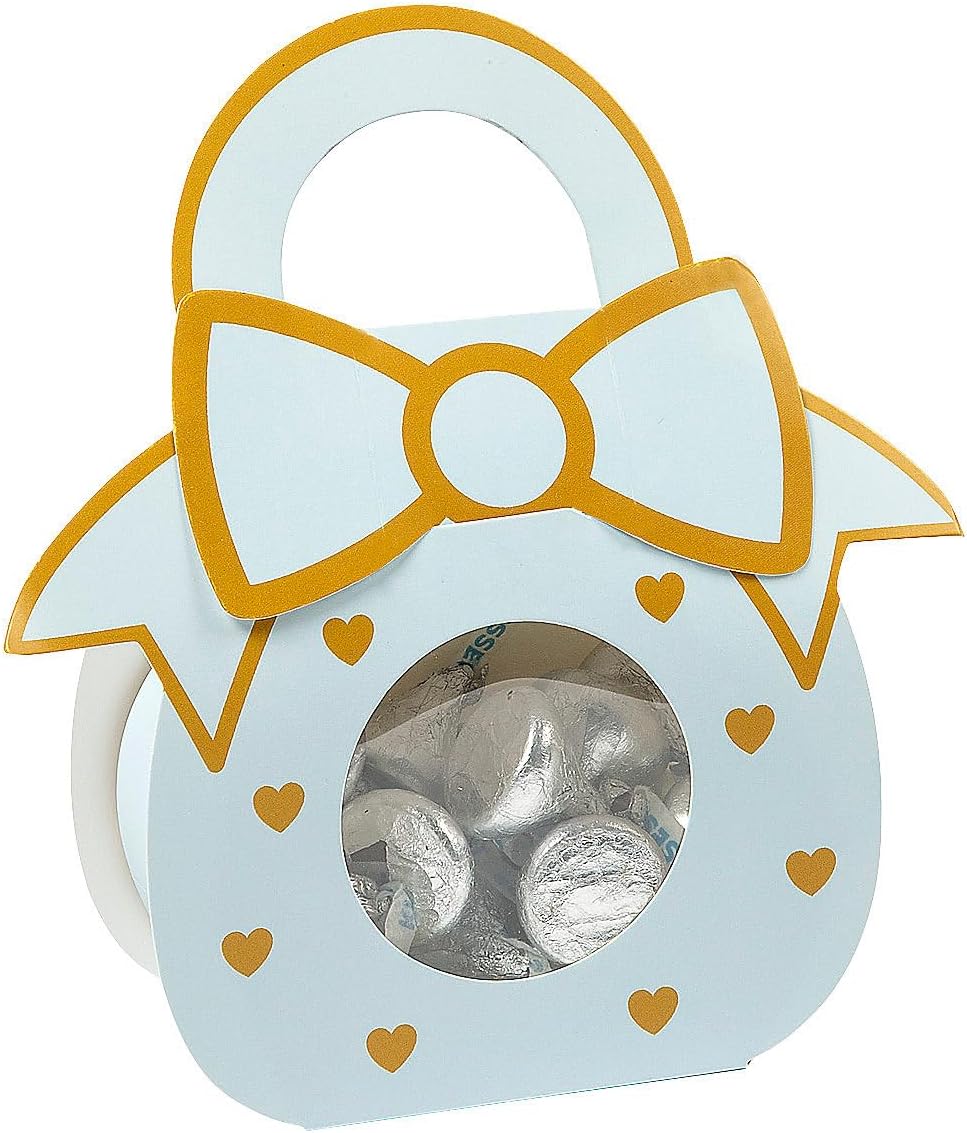 Amazon.com: Fun Express Blue Handbag-Shaped Treat Boxes - 12 Pc : Home ...